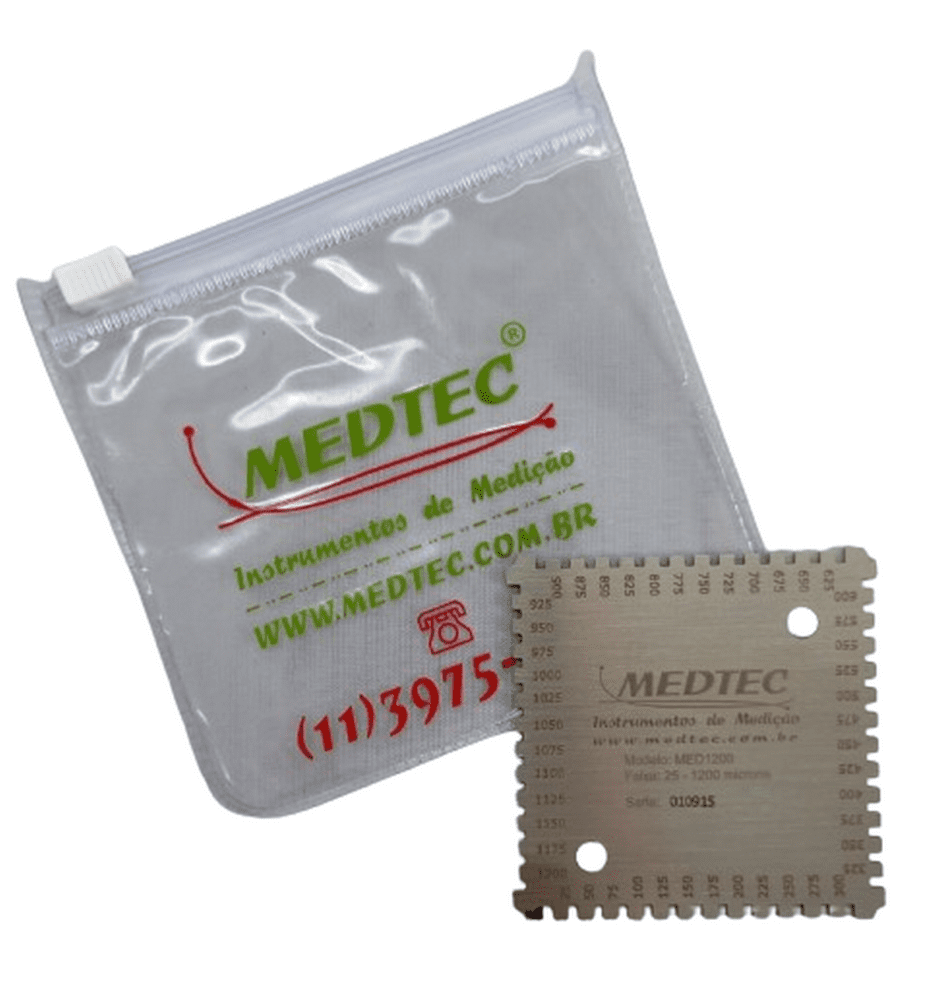 Medidor de Espessura de Camadas de Tinta Úmida, Modelo MED2000